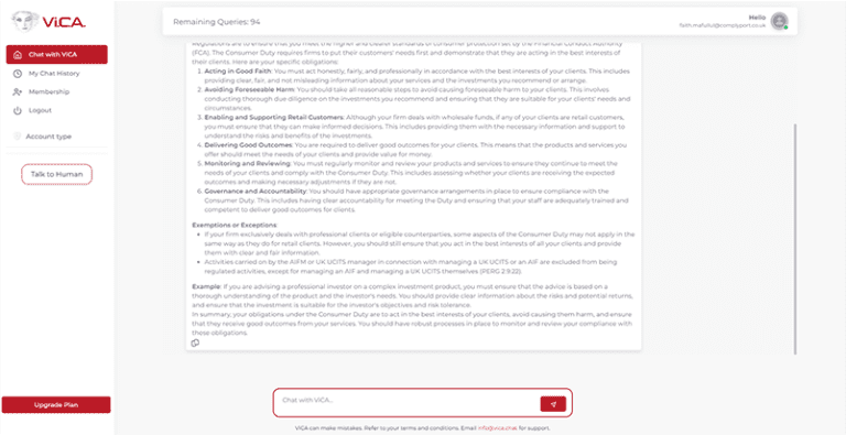 Virtual Compliance Assistant powered by AI